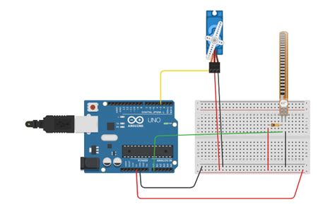 Circuit Design Sensor Flex Tinkercad