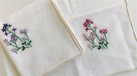 프랑스자수 꽃사랑 자수 손수건 만들기 Youtube