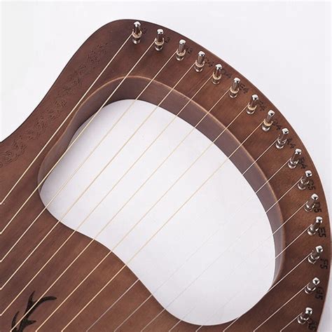 1pcs 16 String Harp Heptachord Solid Wood Mahogany Grandado 1pcs 16 String Harp Heptachord Solid Wood Mahogany Grandado