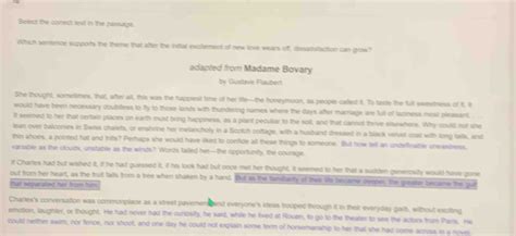 Solved Select The Correct Text In The Passage Which Sentence Supports The Theme That After The