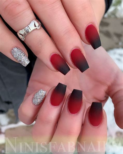 30 Fiery Red And Black Ombre Nails To Make A Statement Nail Designs