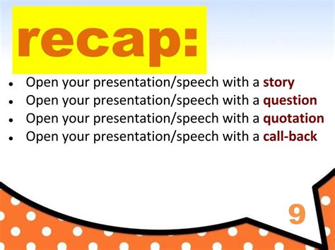 9 Recap