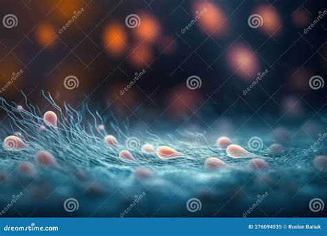 Active Sperm Cells Swim To The Egg On A Pink Background The Concept Of Pregnancy Fertilization