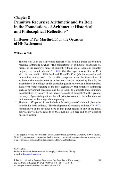 pdf primitive recursive arithmetic and its role in the foundations of