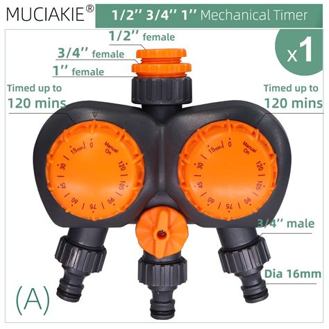 Garden 3 Way Dual Control Watering Timer 120 Minut Grandado