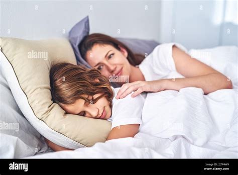 Spending Her Day Off With Her Daughter A Mother And Daughter Sleeping