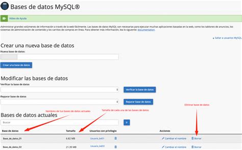 Eliminar Bases De Datos Preguntas Frecuentes Webempresa Com