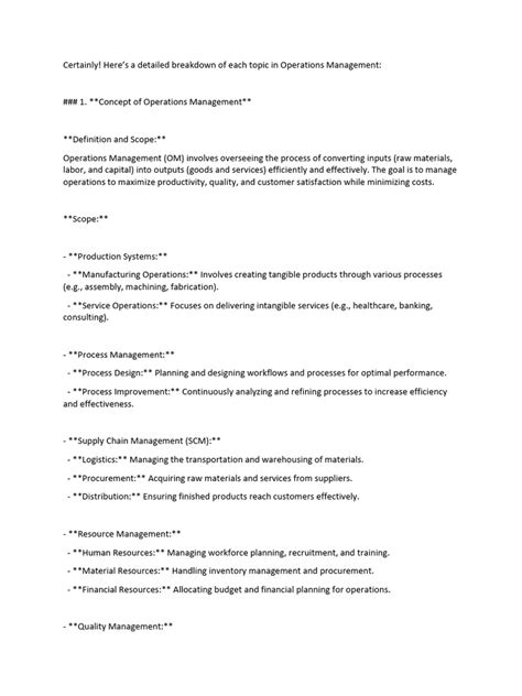 operation management pdf