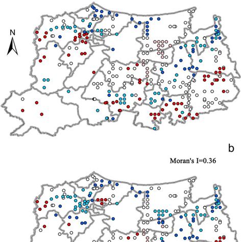 Spatial Clusters And Outliers Identified By The Local Morans Index
