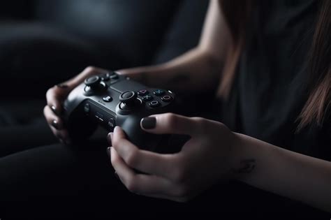 Premium Photo Woman Playing With Controller Medium Shot