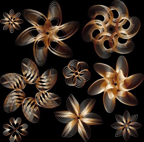 ไอคอนคาไลโดสโคปรูปร่างภาพลวงตาสีทองแบบไดนามิก Eps Uidownload