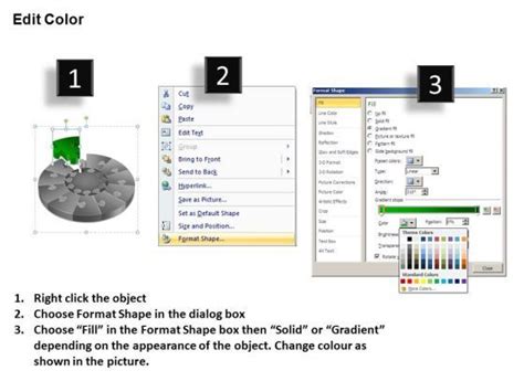 PowerPoint Slidelayout Leadership Pie Chart Puzzle Process Ppt Process