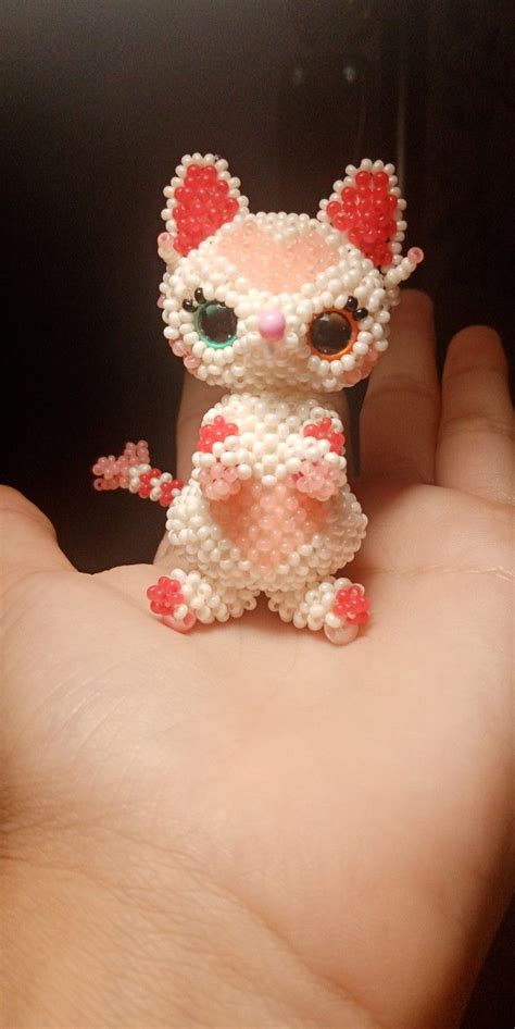 котик из бисера Beaded Crafts Beads Beaded