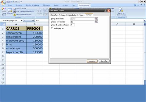 Aprendiendo Un Poco De Excel Uso De La Fórmula Indice Con Un Cuadro Combinado