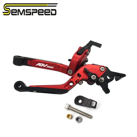 Semspeed 핏 주차 레버 혼다 Adv350 Adv 350 2021 2022 2023 Cnc 오토바이용 조절 가능한 접이식 브레이크 클러치 레버