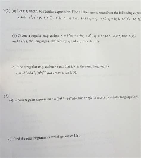 solved a let r r 1 and r 2 be regular expression find