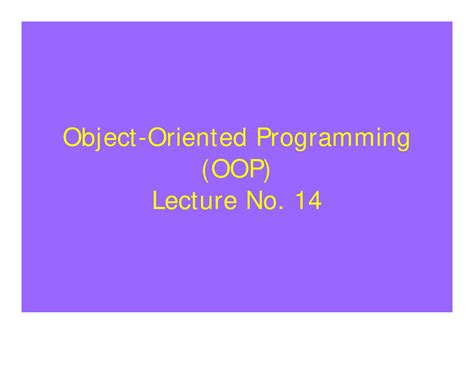 Composition Object Oriented Programming Lecture Slides Docsity