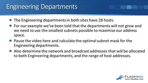 VLSM Variable Length Subnet Mask Example FlackBox