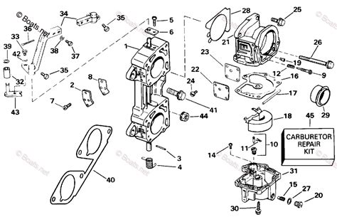 Evinrude Outboard 1996 Oem Parts Diagram For Carburetor Linkage