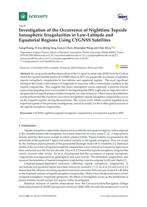 Pdf Ionospheric Irregularities In Low Latitude And Equatorial