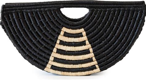 Eilaf Half Moon Raffia Mini Bag Black Shopstyle