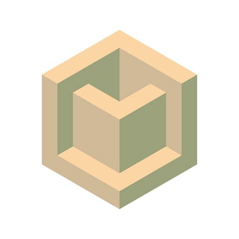 Abstract Isometric Cube Design Neutral Earth Tones Create A Calming
