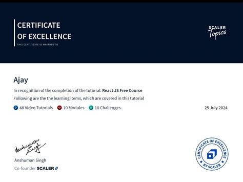 Ajay Shinde On Linkedin Reactjs Webdevelopment Scaler Techtrends2024