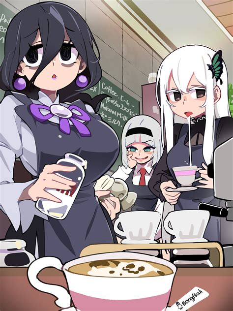 Bongftah Anna Nishikinomiya Echidna Re Zero Hex Maniac Pokemon Hex Maniac Pokemon