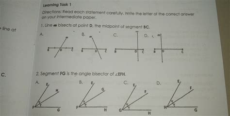 Solved Learning Task 1 Directions Read Each Statement Carefully
