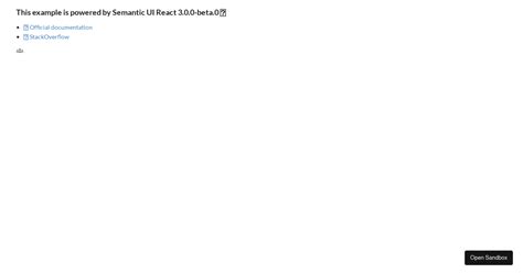 Semantic Ui Example Codesandbox