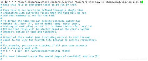 Crontab命令执行定时任务、指定conda环境crontab 和conda同时使用 Csdn博客