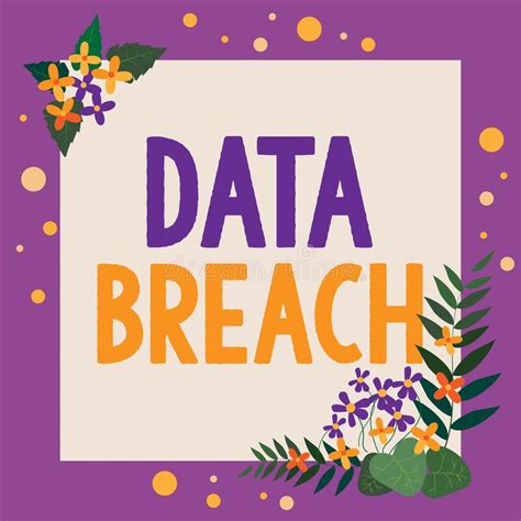 Writing Displaying Text Data Breach Business Idea Security Incident Where Sensitive Protected
