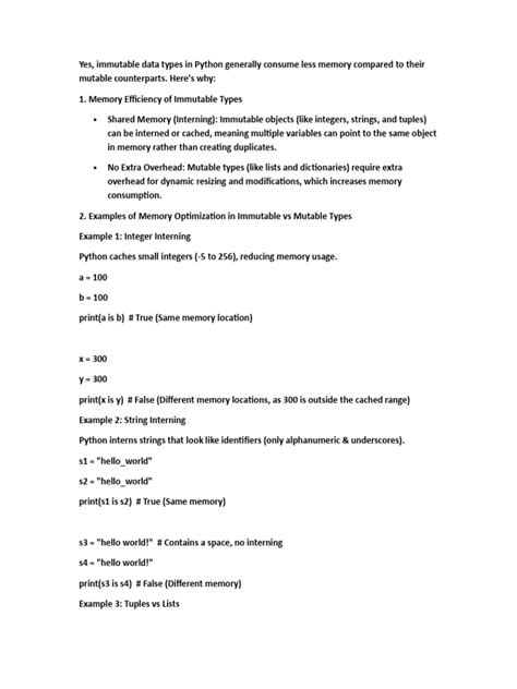 Do Immutable Datatypes Consumes Less Memory Pdf String Computer