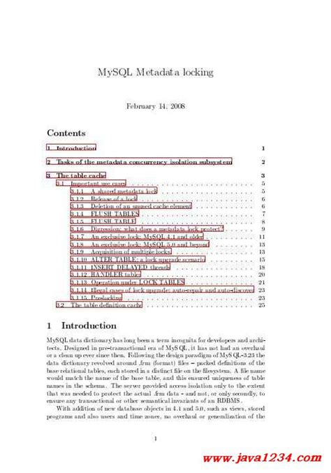 MySQL Metadata Locking PDF 下载 Java知识分享网 免费Java资源下载