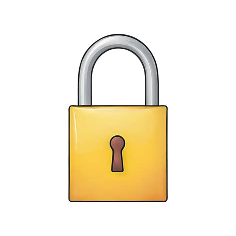 Ai Generated Lock Hand Drawn Cartoon Style Illustration 42051823 Png