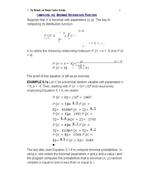 Computing The Binomial Distribution Function Computing The Binomial Distribution Function
