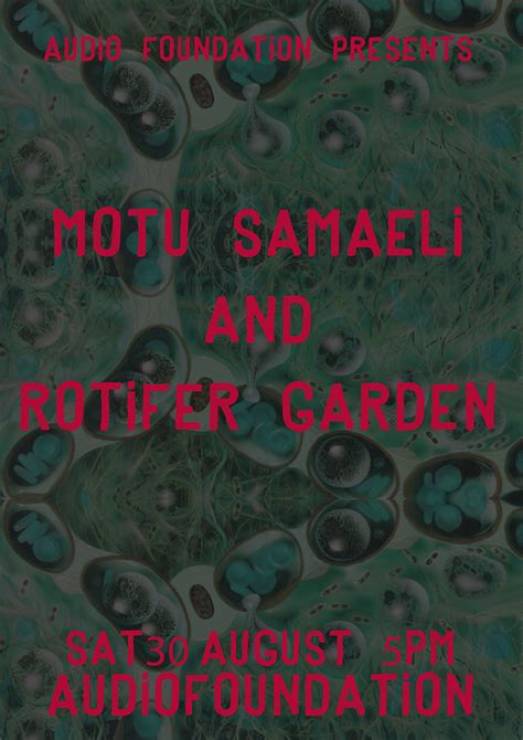 Motu Samaeli And Rotifer Garden 30 08 2025 Audio Foundation