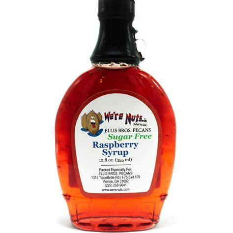 Sugar Free Raspberry Syrup 12oz Ellisbrospecans