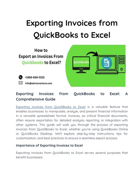 Ppt Exporting Invoices From Quickbooks To Excel Powerpoint