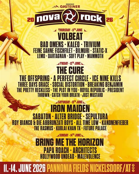 Nova Rock Festival · 2026 Nickelsdorf — Tickets Line Up And Info