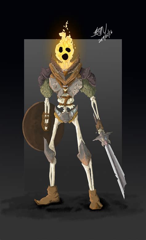 Artstation Undead Skelenton Fire Knight
