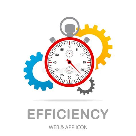 Efficiency Icon Simple Element Illustration Isolated Trendy Filled Efficiency Icon On White