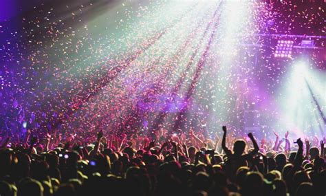 Concerts Near Me Today Bright Concert Atmosphere Colorful Confetti