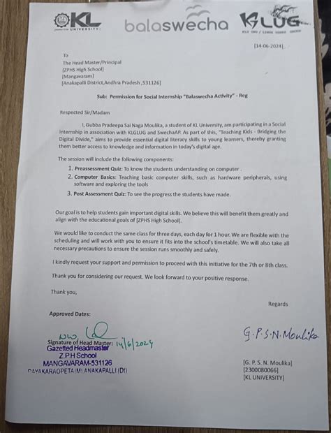 Gubba Pradeepa Sai Naga Moulika On Linkedin Balaswecha Kluniversity Klglug Swechaap