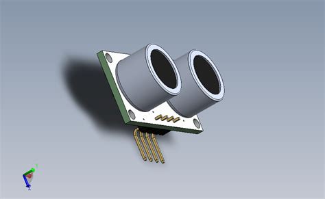超声波传感器RCW 0001 SOLIDWORKS 2018 模型图纸下载 懒石网