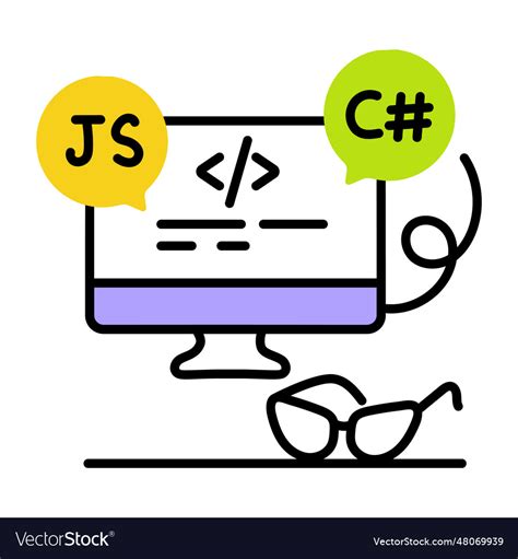 Coding Languages Royalty Free Vector Image Vectorstock