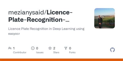 GitHub Mezianysaid Licence Plate Recognition DeepLearning Licence Plate Recognition In Deep