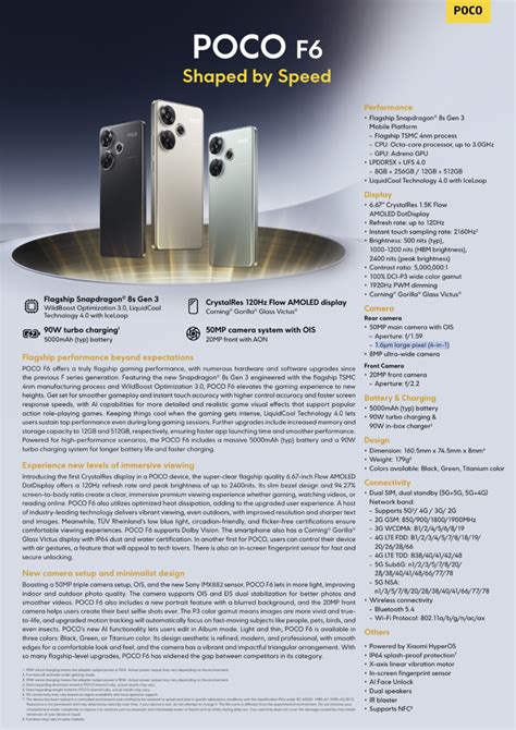 Xiaomi Releases POCO F As Its First Global Qualcomm Snapdragon S Gen Smartphone With Pricing