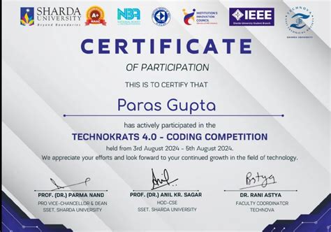 Participated In Technokrats 40 Coding Hackathon Paras Gupta Posted On The Topic Linkedin
