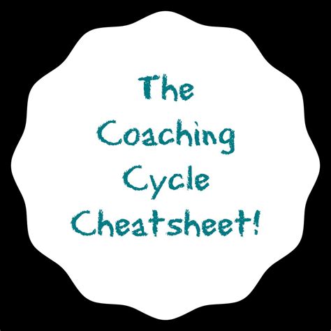 Coaching Cycle Cheatsheet Jill Jackson Jackson Consulting